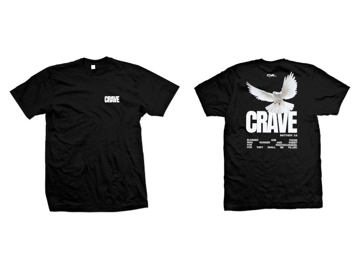 Crave (Matthew 5:6) Black T-Shirt | Christ for all Nations – Christ For ...